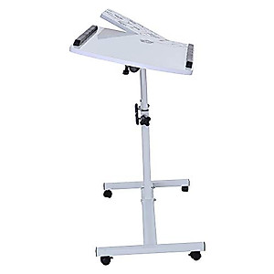 Household Computer Task Desk Office Table,Can Be Folded and Adjusted Angle,Adjustable Height,Removable,2 Separate Tabletop,Pen Holder(Ship from US!)