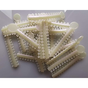 Orthodontic Ligature Ties Orthodontic Elastomeric O-rings Braces Rubber Bands(1040pcs) (Pear White)