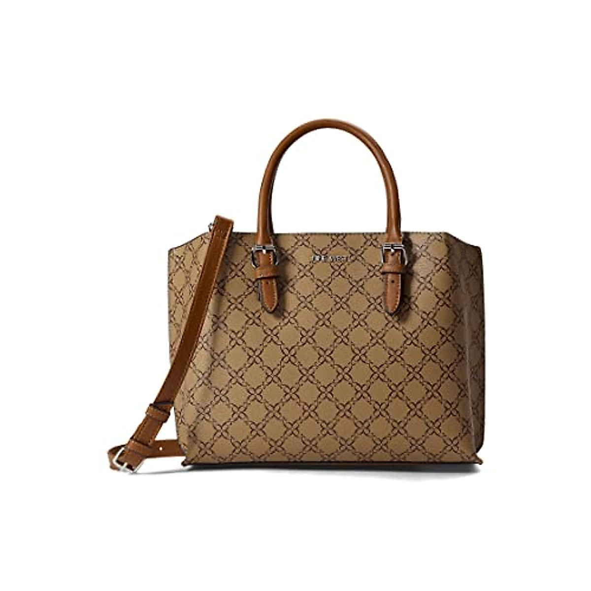 Nine West Doralia Satchel Mocha Logo One Size