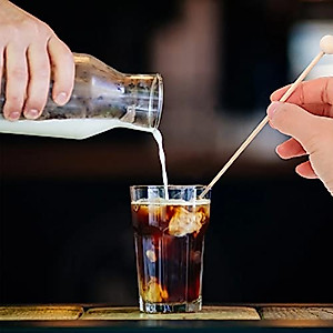 100 Pieces Rock Candy Sticks with Ball Wooden Sticks Wood Cake Sticks Drink Stirrer Sticks for Lollipop Coffee Appetizer Skewers,6Inch