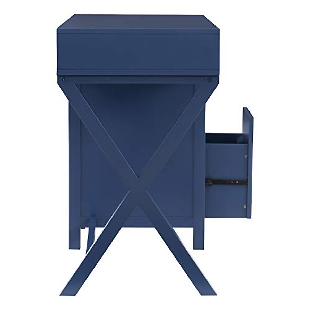 Linon Sadie Navy Blue Modern Classic Side Storage Desk