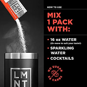 LMNT Keto Electrolyte Powder Packets | Paleo Hydration Powder | No Sugar, No Artificial Ingredients | Watermelon Salt | 30 Stick Packs