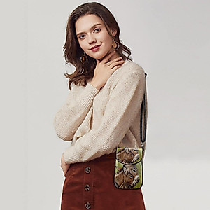 Unicey Donkey Hugs Painting Leather Phone Purse, Small Crossbody Bag Wallet Purses and Handbags for Women