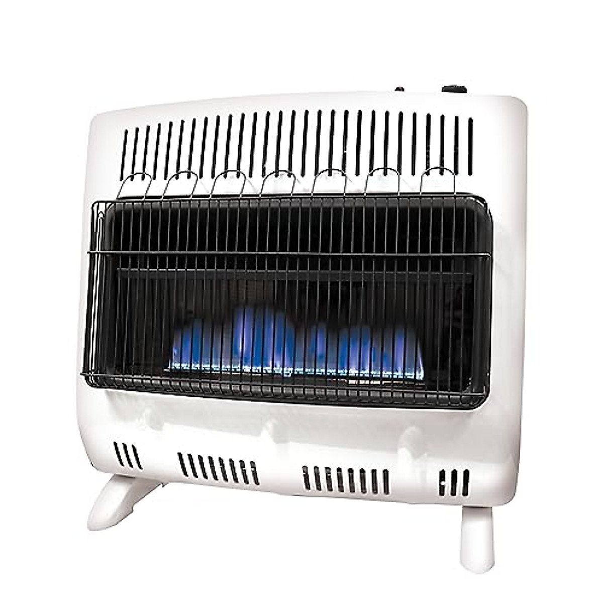 Mr. Heater MHVFDF30BFT 30,000 BTU Vent Free Blue Flame Dual Fuel Natural Gas and Propane Heater For Cold Rooms, Additions, Sun Rooms & Cabins - White