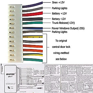Remote Control Central Locking Kit MASO Car Door Lock with Contorl Box + 2 Replacement Remote Contorl
