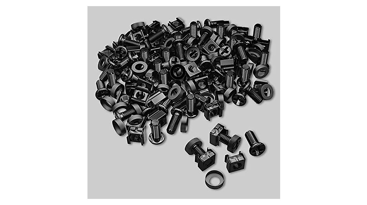 Leadrise 50-Pack M6 Rack Mount Screws & Nuts for Server Cabinets