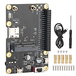 for 3G/4G LTE Base Hat PC/Laptop/Computer Board Built-in Nano SIM Card Socket with USB 2.0 to Micro USB Cable for 4/3/2/B+