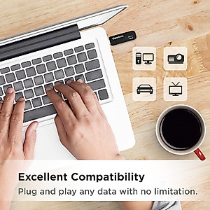 Gigastone Z30 32GB 5-Pack USB 3.2 Gen1 Flash Drive, Capless Retractable Design Pen Drive, Carbon Fiber Style Thumb Drive, Reliable Performance & Durable, USB 2.0/USB 3.0/USB 3.1 Interface Compatible