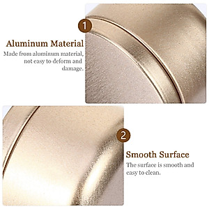 12pcs Metal Candle Tins Scented Candle Tin Sealing Tea Canister Storage Jar Candy Storage Container Iron Candle Jar DIY Candle Tins Golden 1