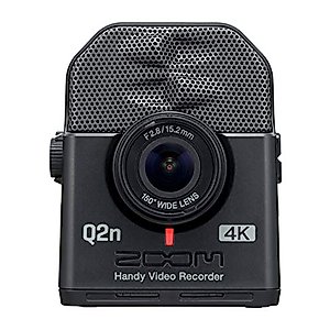 Zoom Q2n-4K Handy Video Recorder, 4K/30P Ultra High Definition Video, Compact Size, Stereo Microphones, Wide Angle Lens, for Recording Music, Video, YouTube Videos, Livestreaming