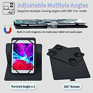 HEAKIERG Universal Tablet Case for New Kobo Libra 2 7" 2021 & 6" Kobo Clara 2E 2022, Lightweight Flip Stand and Adjustable Protective Cover Case for 6"-7" Tablet, Octopus