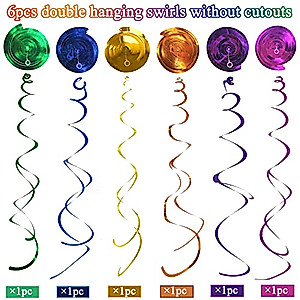 30 pcs 90s Party Decorations Hanging Swirls for Adults Back to 1990's Party Decor Favors for 90s Theme Birthday Party Decorations Supplies