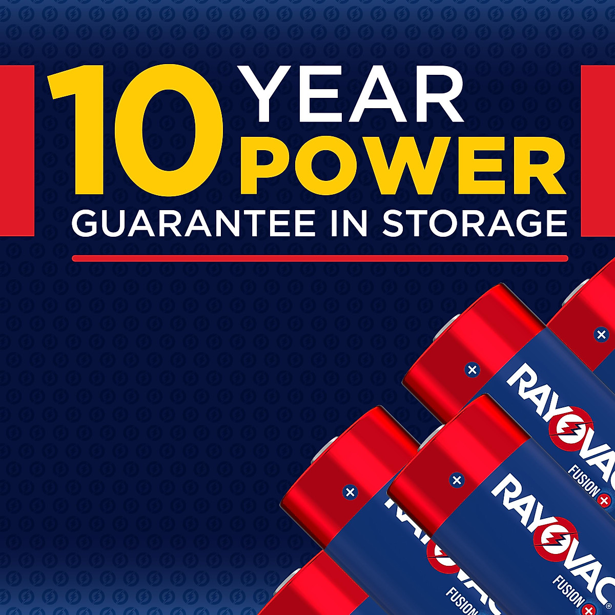 Rayovac Fusion D Batteries, Premium Alkaline D Cell Batteries (4 Battery Count)