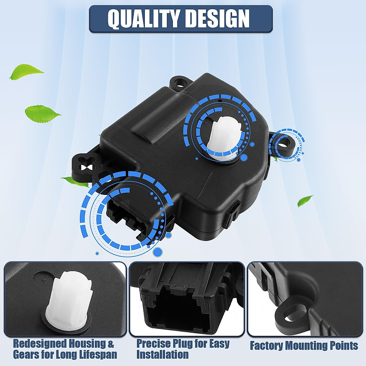 LCWRGS 604-970 HVAC Blend Door Actuator Compatible with Nissan Titan 2004-2015, Nissan Armada 2007-2015, Nissan Quest 2004-2009, Replace OE# 27743ZP00A