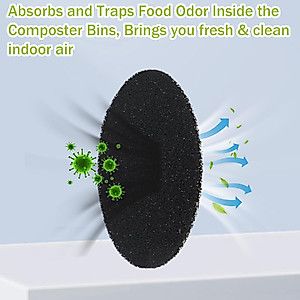 6 Pack Round Carbon Filter Compost Bin Filters Compost Bucket Filters Compost Filters 6.7 Inch Spare Activated Charcoal Home Bucket Refill Sets