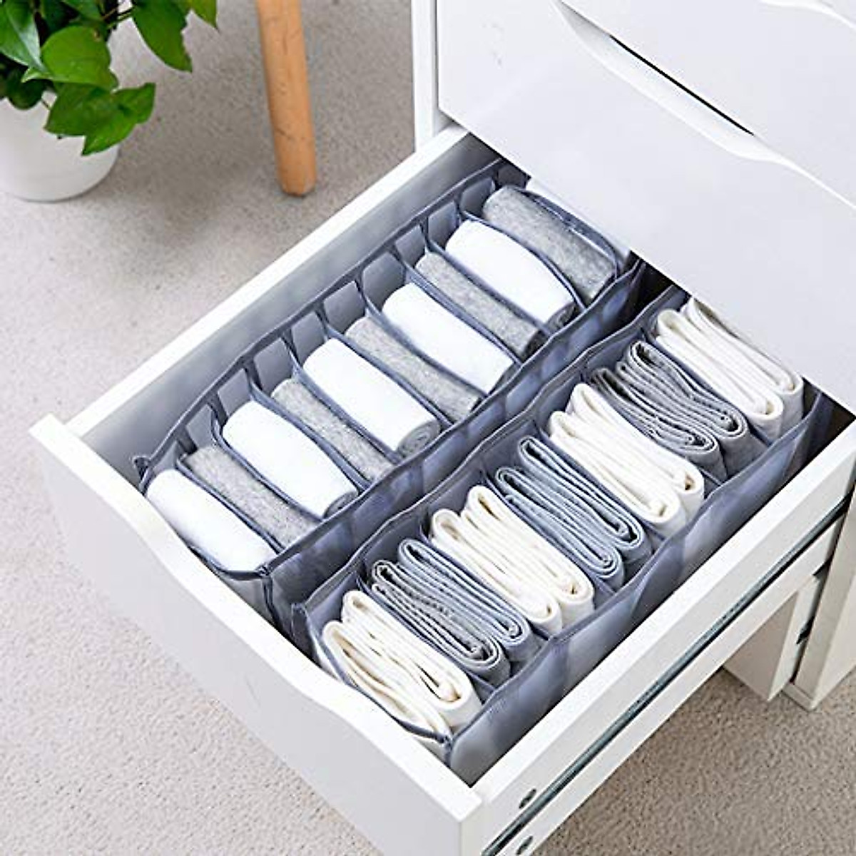 MULINN Breathable Drawer Organizer Closet Underwear Mesh Organizer For Socks Bra Scarves And Lingerie Storage Box