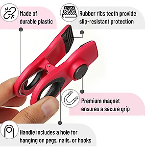 Mr. Pen- Chip Clips, Magnetic Clips, 6 Pack, Bag Clips, Bag Clips for Food, Magnet Clips, Chip Clips Bag Clips Food Clips, Chip Bag Clip, Clips for Food Packages, Magnetic Bag Clips, Clips for Fridge