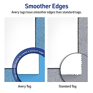 Avery Printable Blank Gift Tags with Sure Feed, 2" x 3.5", White, 96 Customizable Tags with Strings (22802)