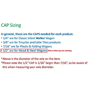 Quadrapoint Hub Cap Replacement compatible with Popular Red Wagon Brand, Steel & Wood Wagons 1/2" NEW BLACK (NOT for Plastic or Folding or little wagons model W5, please read product description)
