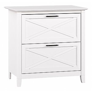 Bush Furniture Key West Lateral File Cabinet, Modern Farmhouse 2 Drawer File Cabinet for Home Office
