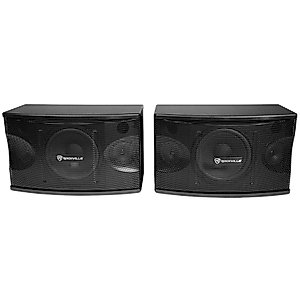 Pair RockvilIe KPS80 8" 800w Speakers w/Wall Brackets for Restaurant/Bar/Cafe