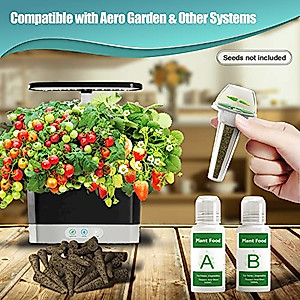 128 pcs Seed Pod Kit for Aerogarden, Grow Anything Kit for Hydroponics, Hydroponics Supplies with 50 Grow Sponges, a&b Hydroponic Nutrient Plant Food, 50 Pod Labels, Compatible with IDOO, QYO, LYKO