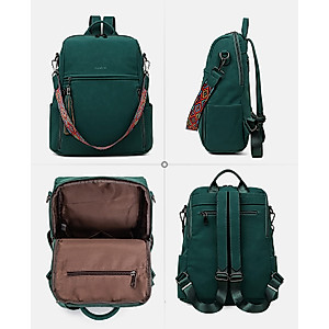 FADEON Leather Backpack Purse for Women Designer Ladies Shoulder Book Bag Fashion PU Convertible Travel Backpack Purses and Shoulder strap