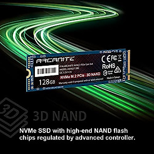 ARCANITE SSD 128GB PCIe Gen 3.0 x 4 NVMe Internal M.2 2280