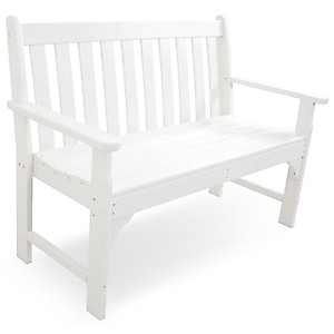 POLYWOOD Vineyard 48" Bench (White)