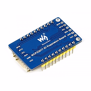 Coolwell Waveshare MCP23017 IO Expansion Board I2C Interface Expands 16 I/O Pins Stack to 8 pcs for Raspberry Pi Raspberry Pi 4B+ 4B 3B+ 3B 2B+ Zero W WH 2 W Micro:bit Ardui STM32