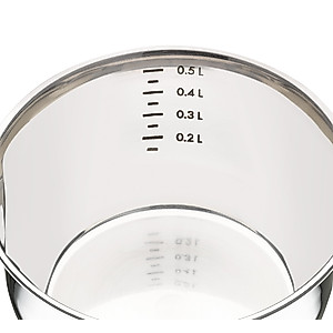 Küchenprofi Stainless Steel Saucepan with Clad Bottom, 16-Ounce,Silver