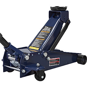 TCE ATZ830023U Torin Hydraulic Heavy Duty Steel Service/Floor Jack with Dual Piston Quick Lift Pump, 3 Ton (6,000 lb) Capacity, Blue