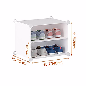 HOMIDEC Shoe Storage Cabinet, 48 Pairs Shoe Rack 3 by 8 Tier Shoe Organizer Space Saving Shoe Storage for Closet Hallway Living Room Bedroom Garage (White)