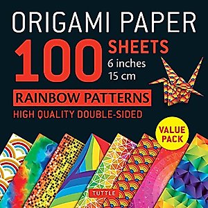 Origami Paper 100 Sheets Rainbow Patterns 6" (15 cm): Tuttle Origami Paper: Double-Sided Origami Sheets Printed with 8 Different Patterns (Instructions for 7 Projects Included)