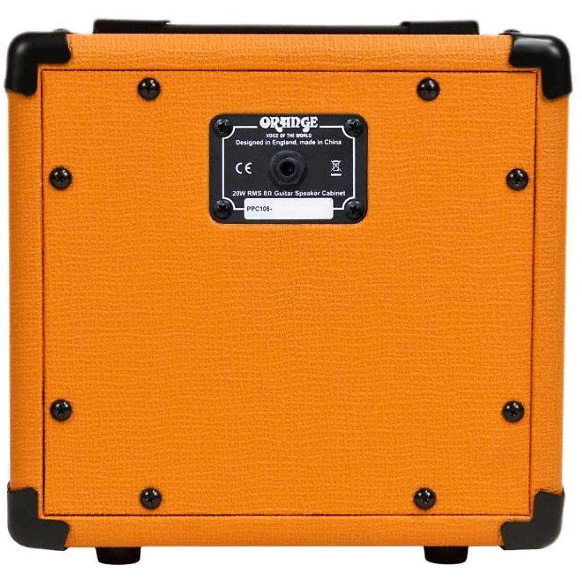 Orange PPC108 1x8” Closed-Back Speaker Cabinet Bundle with Orange MT20 Micro Terror Amp Head, Orange Woven Guitar Cable, Speaker Cable and Liquid Audio Polishing Cloth (5 Items)