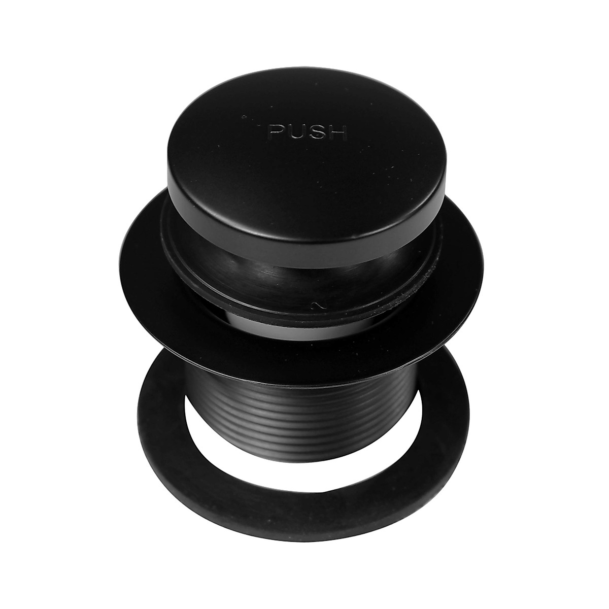 Westbrass 14" 17 Gauge Brass Tip-Toe Drain Bath Waste and Overflow with 2-Hole Faceplate, Matte Black, D325-62