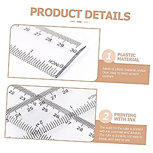 MAGICLULU 20pcs Ruler Metric Ruler 12+ Inch Rulers Plastic Rulers Metric Ruler Precision Ruler Straight Ruler 12 in Ruler Small Ruler Metric System Supplies Use Clear Ruler