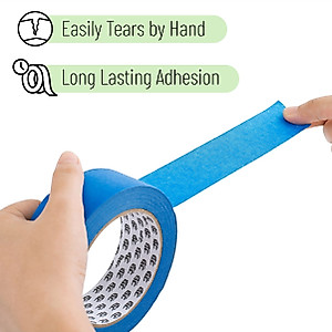 Bates- Painters Tape, 0.7 inch Paint Tape, 3 Pack of Painter Tape, Painting Tape, Masking Tape, Blue Masking Tape, Painting Supplies, Wall Safe Tape, Paint Tape, Blue Painter Tape, Tape for Drop Cloth