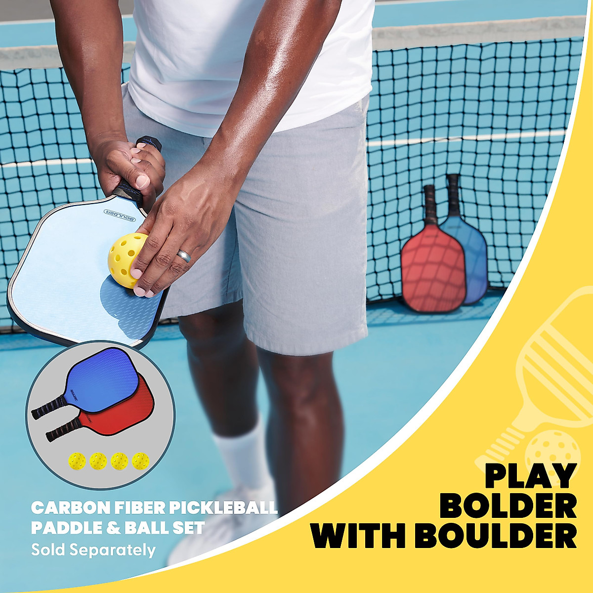 Boulder Pickleball Net - Premium USAPA Standard Full Court 22ft Pickleball Net Set with Additional 11ft Half Court Pickle Ball Tennis Net
