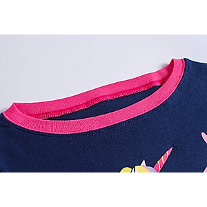 KikizYe Little Girls Unicorn Rainbow Pajamas Kids Cotton Jammies Size 6