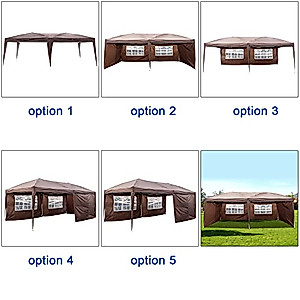 Outvita 10x20ft Ez Pop Up Canopy, Portable Instant Canopy Tent with 4 SideWalls for Outdoor Events, Party, Wedding, Birthday,Graduation