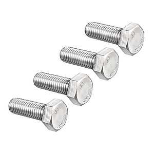 uxcell M14 Hex Bolt M14-2 x 40mm 304 Stainless Steel 4.8 Grade Fully Threaded Hexagonal Head Screw Bolts 4pcs