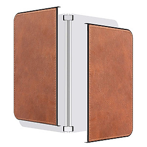 Feitenn Leather Slim Case for Microsoft Surface Duo Case 2020, Lightweight Folio Thin PU Leather Cover Durable Protective Bumper Shockproof Defender Shell for Microsoft Surface Duo 8.1" 2020 - Brown
