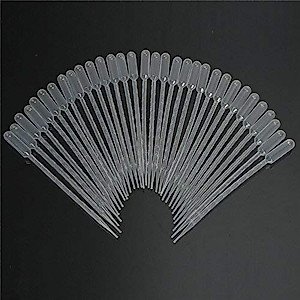 URBEST Transfer Pipettes 100PCS 10ML Liquid Dropper Plastic Pasteur Disposable Graduated Pipetting Clear White (10-ML)
