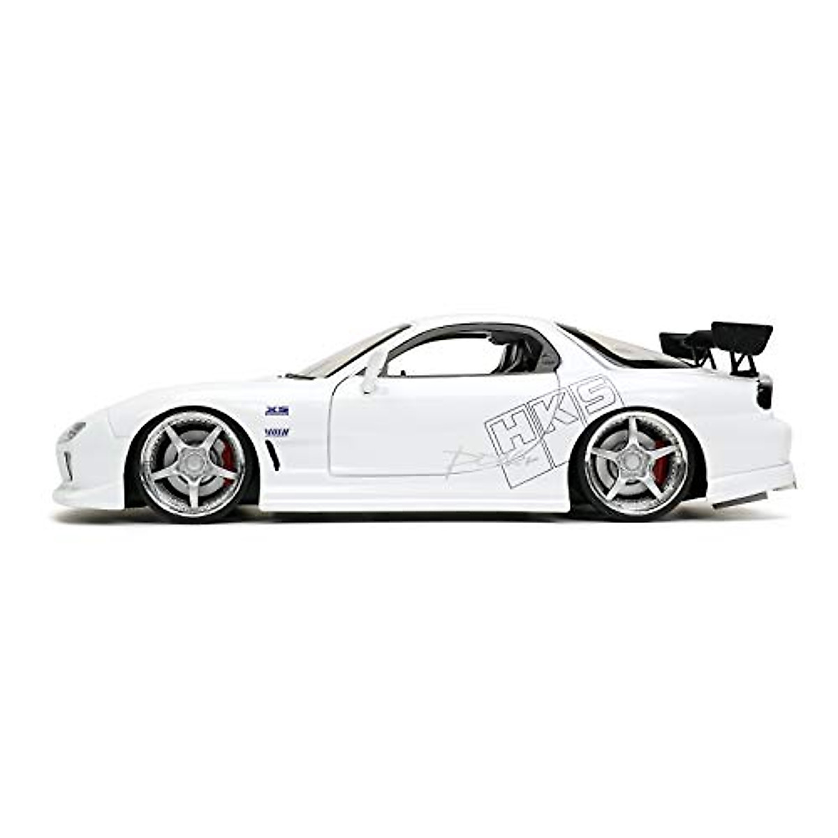 Jada Toys Fast & Furious 1:24 1992 Mazda RX-7 Die-cast Car, Toys for Kids and Adults, White
