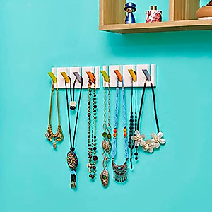 Adhesive Coat Hook, 3 Pack Wall Mounted Key Holder, Heavy Duty Entrance Way Storage Rack for Hanging Coat, Hat, Clothes, Scarf, Bag, Towel (Colorful)