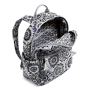 Vera Bradley Women's Cotton Small Backpack, Tranquil Medallion - Recycled Cotton, One Size