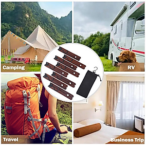 Edergoo Foldable Hangers 8 Pack, Travel Hangers Foldable for Suitcase, Foldable Hangers Space Saving for Travel, Portable Folding Clothes Hangers Travel Accessories, Collapsible RV Hangers for Trip