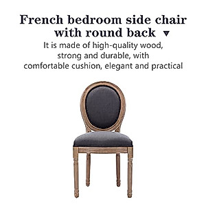 Nrizc French Country Dining Chairs Set of 4, Farmhouse Dining Chairs, Wood Round Back Dining Room Chair, for Dining Room/Living Room/Bedroom