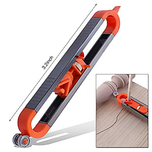 Contour Gauge Scribe Profile Tool with 2-Color Pencil and Sharpener, Gadgets for Woodworking, Van Conversion, Construction Carpenter Transfer The Outline onto Your Material with Speed and Accuracy